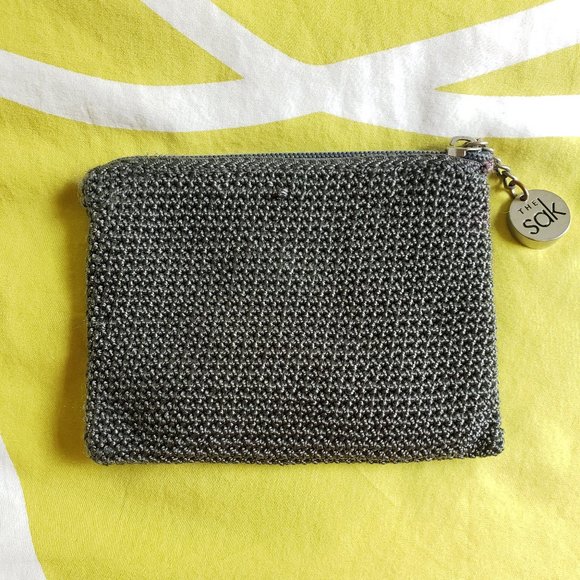 The Sak | Bags | The Sak Small Dark Grey Crochet Pouch Or Wallet With ...